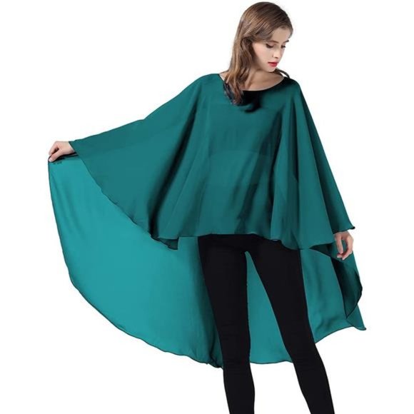 Accessories | Chiffon Capelet Wedding Bridal Cape Teal Green | Poshmark